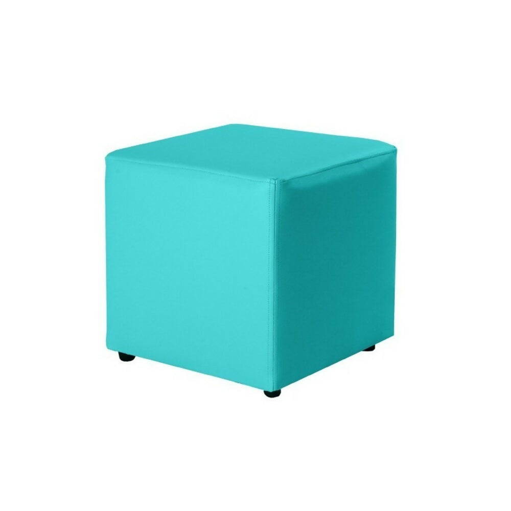 Puff Decorativo 40x40 Turqueza Sintetico – VIRTUAL MUEBLES