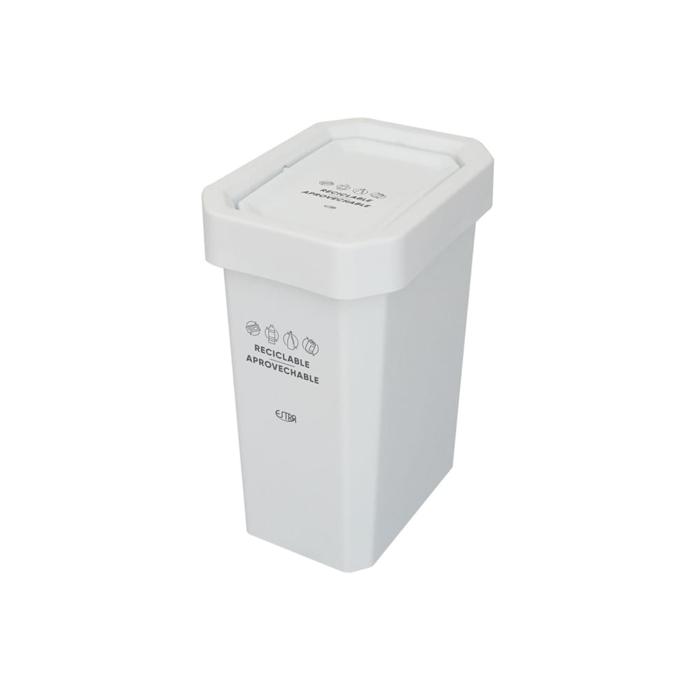 Canecas EstraBins 26L Blanco- Reciclable Aprovechable – VIRTUAL MUEBLES