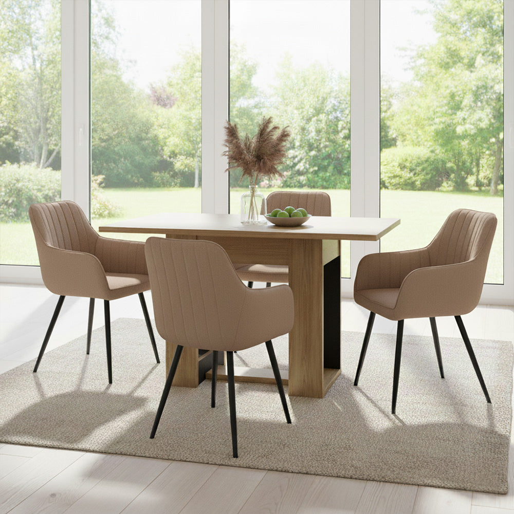 Silla Neo, Color Marrón, Con espaldar y diseño Moderno X6 – VIRTUAL MUEBLES