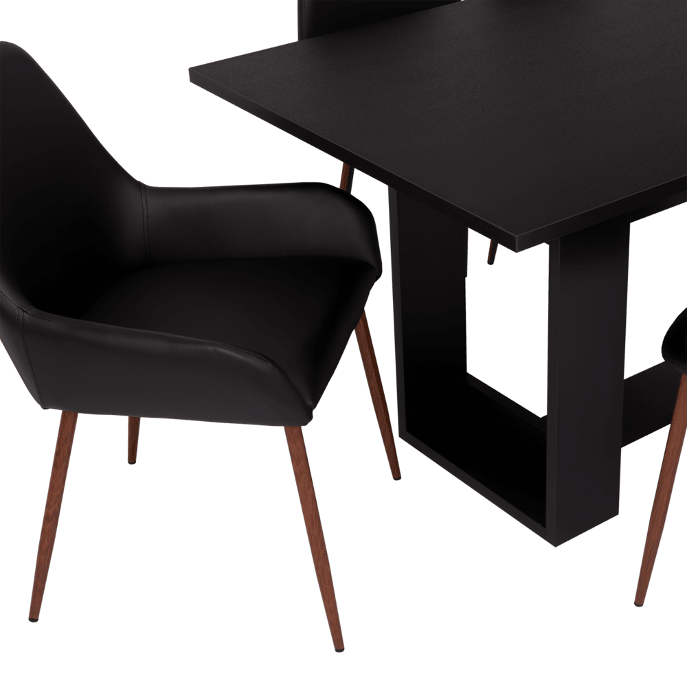 Combo Comedor Satura, Wengue y Café Claro, Incluye Comedor y 6 Sillas ...