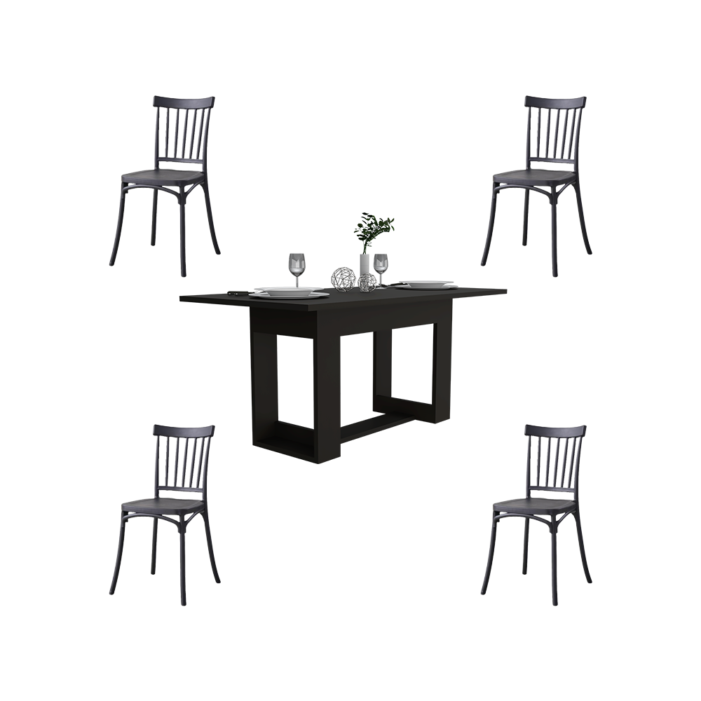 Combo Comedor Beton , Incluye Comedor y 4 sillas – VIRTUAL MUEBLES