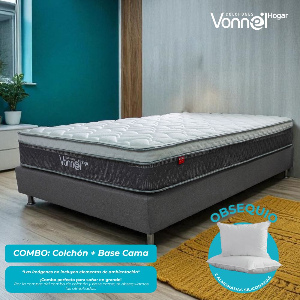 Colchón Combo Vonnel Doble (140 X 190 Cm ) Resortado Full Confort ...