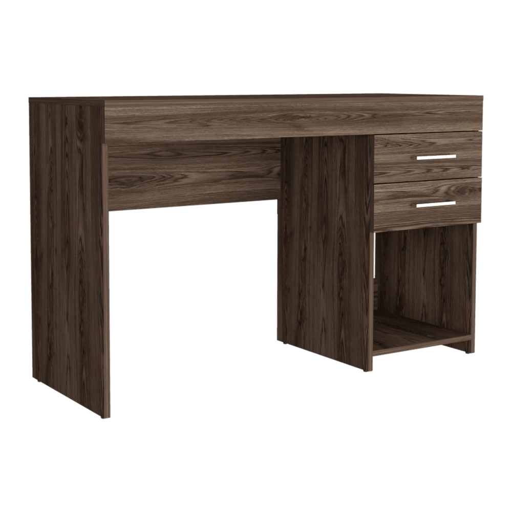 Escritorio Hazel, Chocolate, con Un Entrepaño y Dos Cajones - VIRTUAL ...