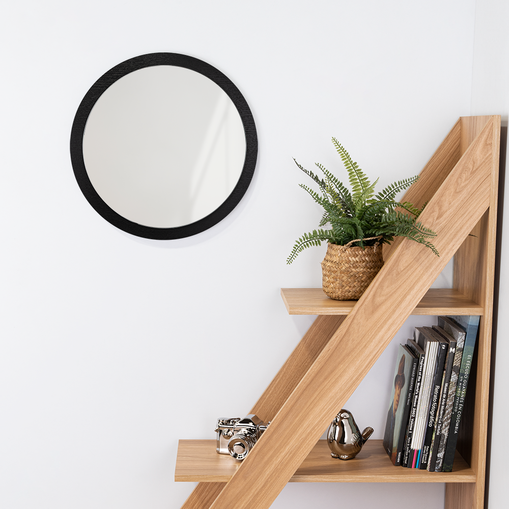 Espejo Circular Boris, Negro, Con Marco – VIRTUAL MUEBLES