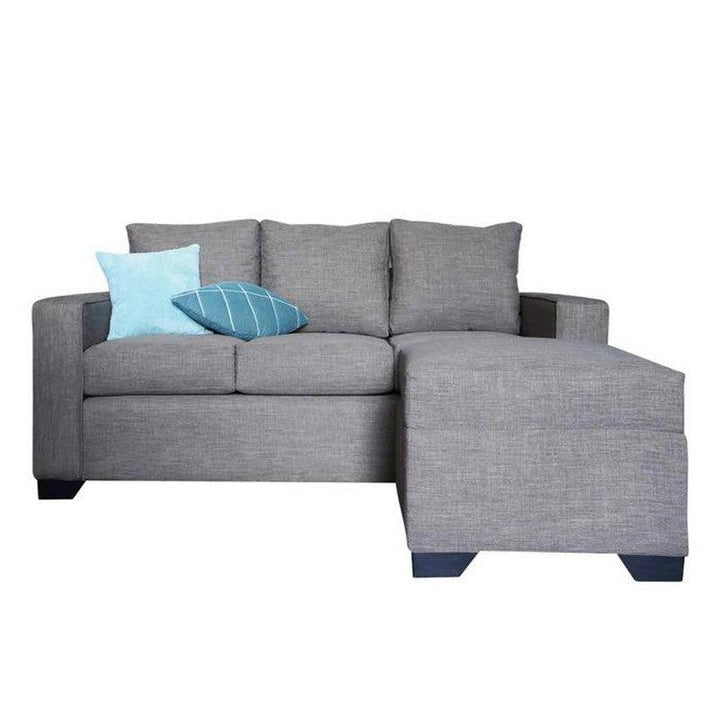 Sofá Staic 3 puestos Gris tela 182x85x85 - VIRTUAL MUEBLES