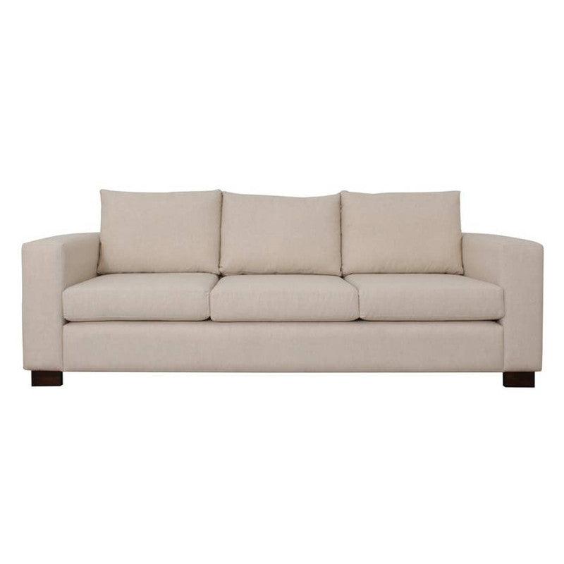 Sofá Marino 3 puestos Beige Microfibra 230x89x89 - VIRTUAL MUEBLES