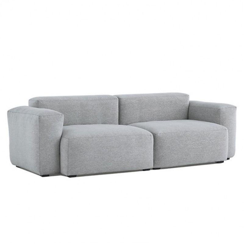 Sofá Scott 3 puestos Gris tela anti fluidos 238x90x70 - VIRTUAL MUEBLES