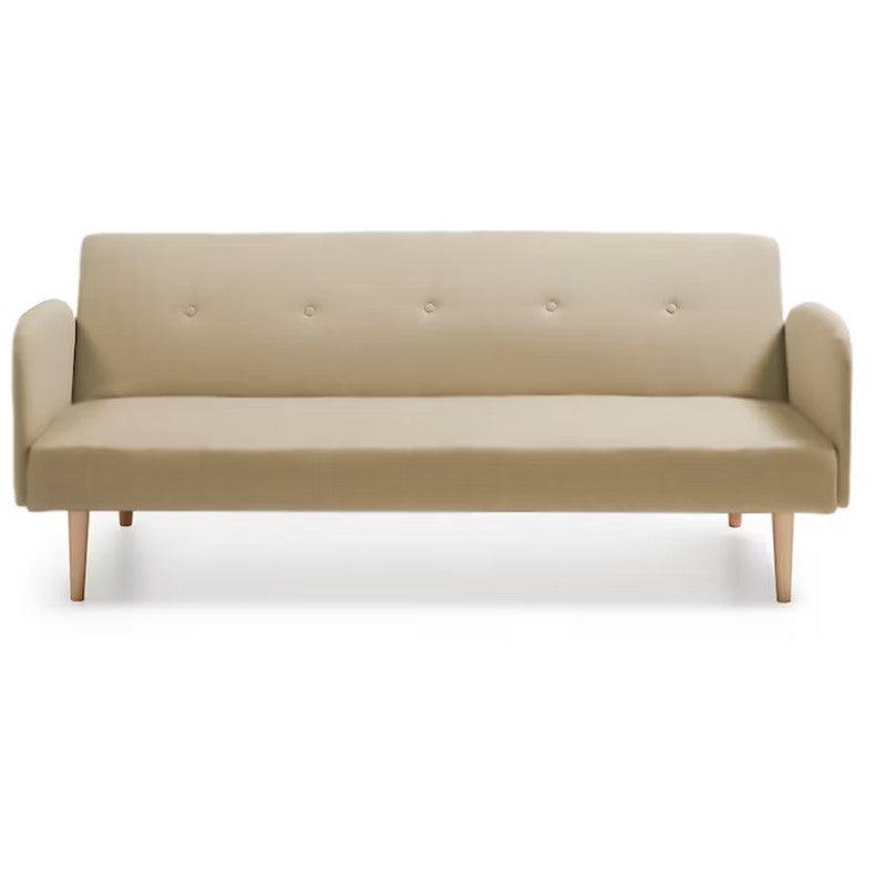 Sofá Bratislava 2 puestos Beige Cuero Sintético 160x70x85 - VIRTUAL MUEBLES