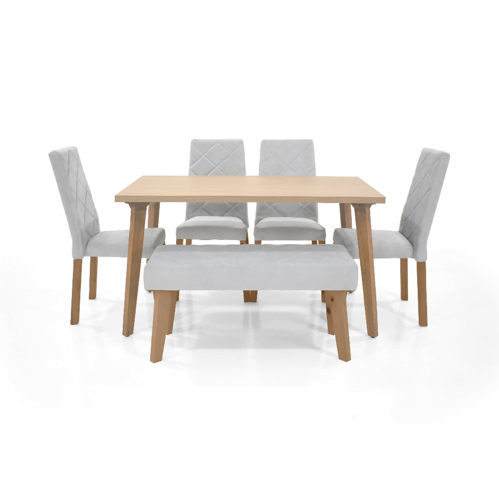 Juego de Comedor 6 Puestos Lugo Matiz Oasis Sillas y Butaco Liverpool ...