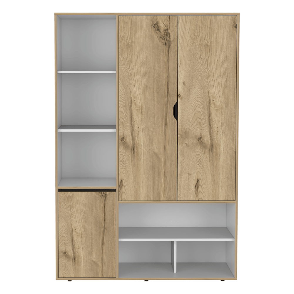 Closet Florencia, Café Claro y Blanco, con un tubo cromado - VIRTUAL ...