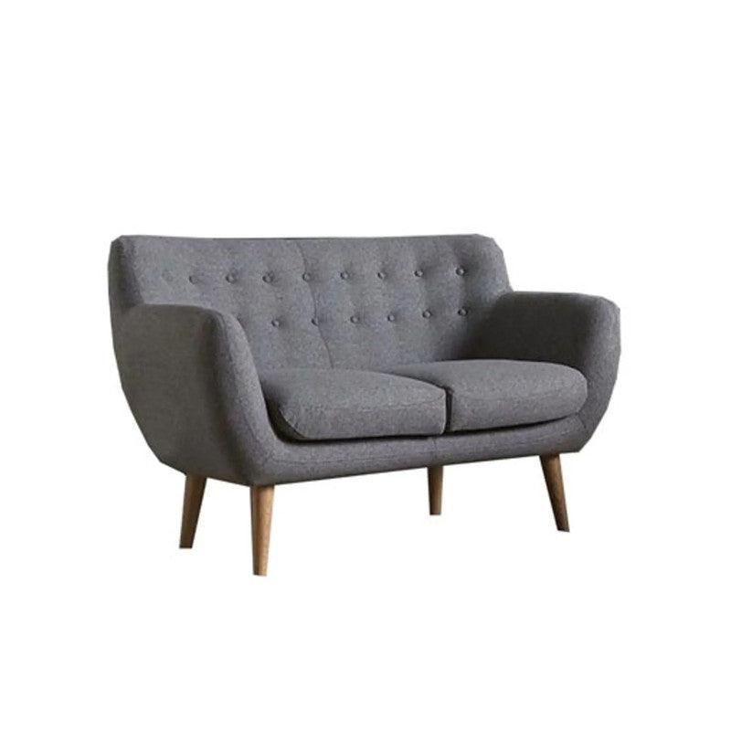 Sofá Patte 2 puestos Gris tela anti fluidos 130x65x85 - VIRTUAL MUEBLES