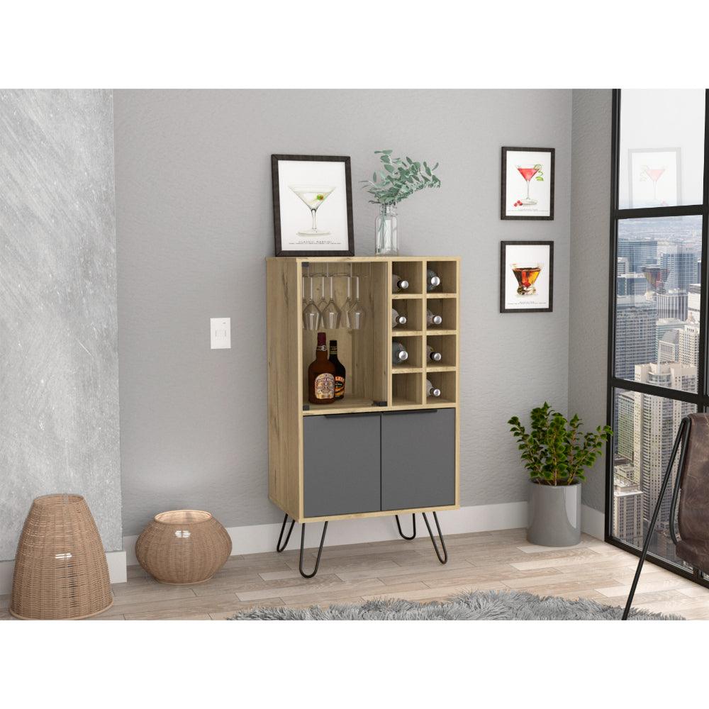 Bar Vany, Café Claro y Plata Oscuro, con Espacio Para Almacenar Botell ...