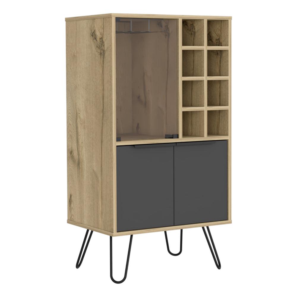 Bar Vany, Café Claro y Plata Oscuro, con Espacio Para Almacenar Botell ...