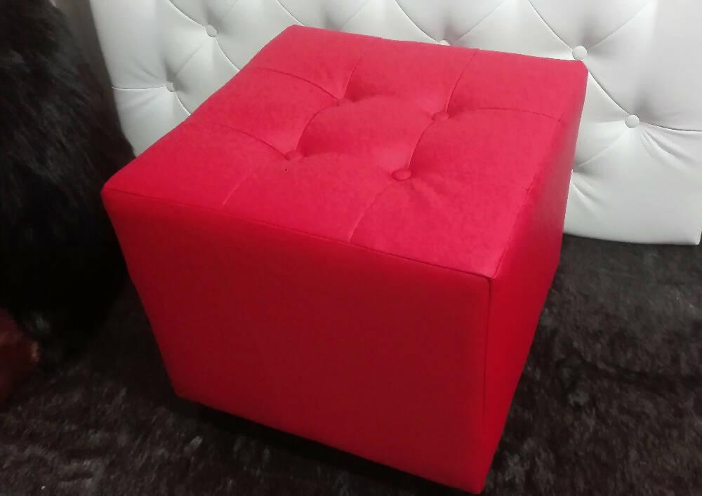 Puff Individual 40*40 BANZAY Rojo – VIRTUAL MUEBLES